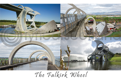 Falkirk Wheel Composite Postcard (H A6 LY)