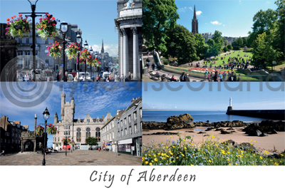 Aberdeen Composite 2 - City of Aberdeen Postcard (H A6 LY)